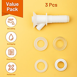 3 Pcs Push-Button Cooler Spigot Replacement, Compatible with Rubbermaid Gott Cooler Valve, Durable Beverage Jugs Faucet with Seal Ring