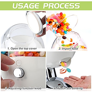 Smartang 12"Large Automatic Candy Dispenser Machine Countertop,Vintage Motion Activated Candy Dispenser Touch Free,3 Distribution Options Desktop Auto Candy Dispenser for Office Desk,Home,Bar,Party