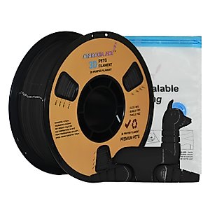 ATARAXIA ART PETG Filament 1.75mm, Black 3D Printer Filaments, 1Kg/2.2lb Tidy Winded Spools, Dimensional Accuracy +/-0.02mm, with Filament Storage Vacuum Bags, Fit FDM 3D Printers, PETG Black 1.75mm