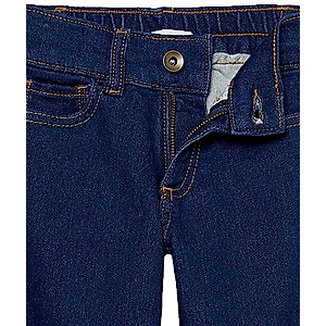 Amazon Essentials Girls' Wide Leg Jeans, Dark Indigo, Medium