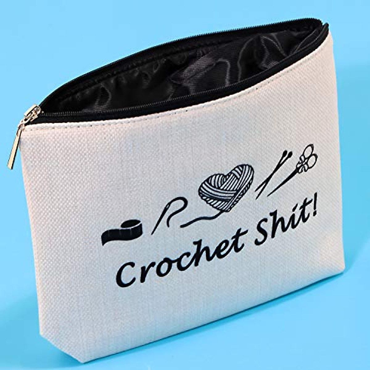 G2TUP Yarn Storage Bag Knitting Zipper Pouch for Crochet Beginners Knitting Lovers Crochet Sht (Knitting Zipper Pouch)