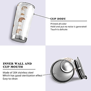 Bichpoo Bichon Frise Dog Pup Tumbler Stainless Steel Insulated Cup Travel Mug for Coffee Double Wall Vacuum Thermos with Straw and Lid 11oz