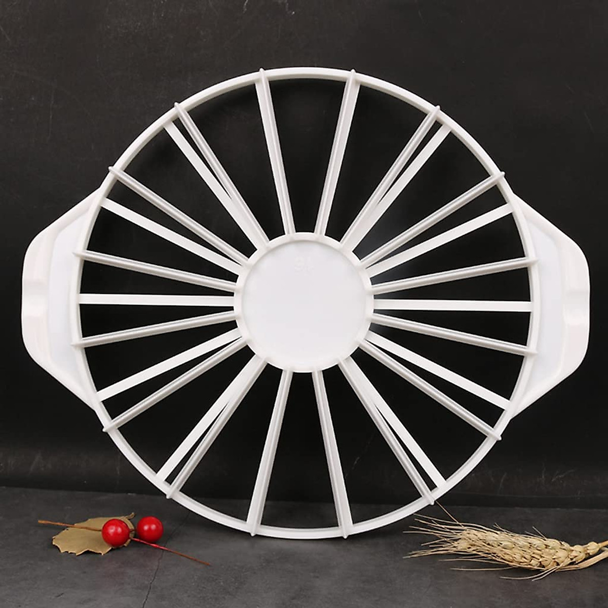 Baking Cake Slicers Household Pies Cakes 14/16 Pieces Slicer Cutter Round Equal Portion Marker Divider Baking Tool White Cake Slicer For Even Slices 16