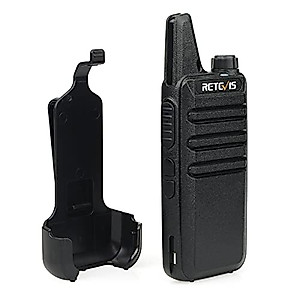 Retevis RT22 Walkie Talkies Mini, Rechargeable Two Way Radio Long Range, 2 Way Radio Small, Portable VOX, for Business Commercial Work School Church Restaurant (20 Pack,Black)
