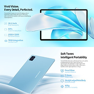 TECLAST Android 12 Tablet 10 inch Tablets P20S, Dual 4G SIM/SD LTE, 4GB RAM+64GB ROM(TF 1TB), 2.0GHz Octa core CPU, 800x1280 FHD, 2.4G/5G WiFi, 2 Speaker, Bluetooth 5.0, GPS, 2+5MP Camera, 6000 mAh