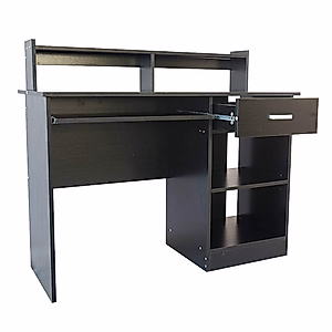 FRITHJILL Computer Desk with Keyboard Tray,Home Office Computer Desk Workstation Wood Laptop PC Table Drawer tudent Table