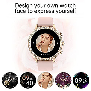 Smart Watch for Women Make/Answer Call Female Health/Heart Rate/Blood Pressure/Blood Oxygen Monitor Message Push Fitness Watch with Step Counter Activity Tracker Compatible with Android iOS Phone