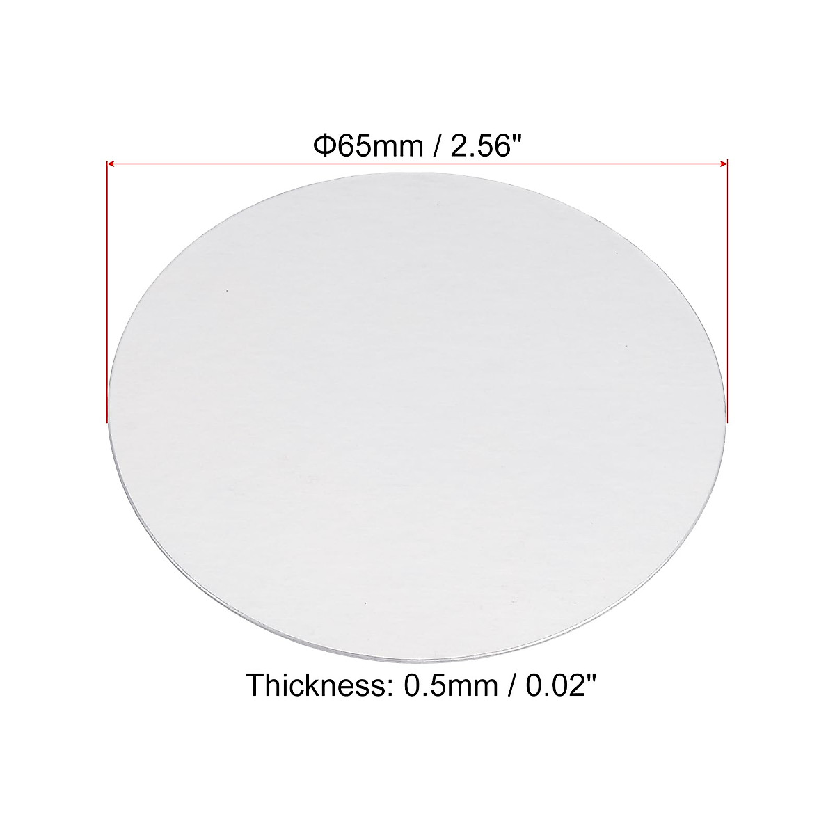 PATIKIL 65mm/2.56" Aluminum Foil Cap Liner, 150 Pack Resistant Tamper Induction Heat Sealer Sealing Liners for PET Plastic Bottle Jar Lid