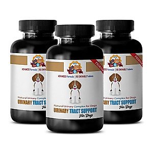 PETS HEALTH SOLUTION Dog Urinary Support - Natural Urinary Tract Support - Dog Treats - Premium Advanced Complex - Urinary Support for Dogs - 270 Treats (3 Bottle)