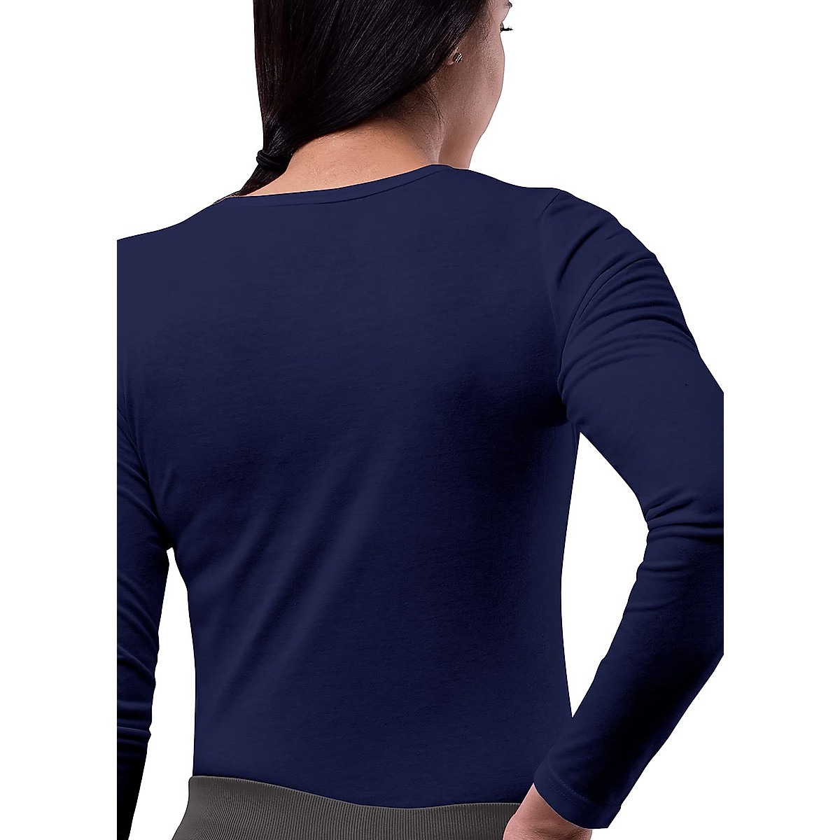 Sivvan Scrubs for Women - Long Sleeve Comfort Underscrub Tee 2-Pack - S85002 - Navy - XL