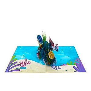 ETA 3D Under the Ocean Pop Up Card for Diver, 3D Birthday Pop up Card for Diving Lover, Ocean Lover or Diver or Diving Coach, Son Grandpa Father Dad Husband Friend Colleague, Father Day Card, H13