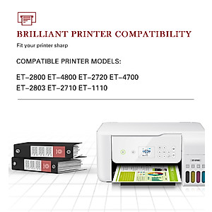 Toner Kingdom Compatible 522 Ink Bottle Refill High Capacity T522 Refill Ink Bottle for ET-2720 ET-4700 Printer (4 Pack, Black, Cyan, Magenta, Yellow)