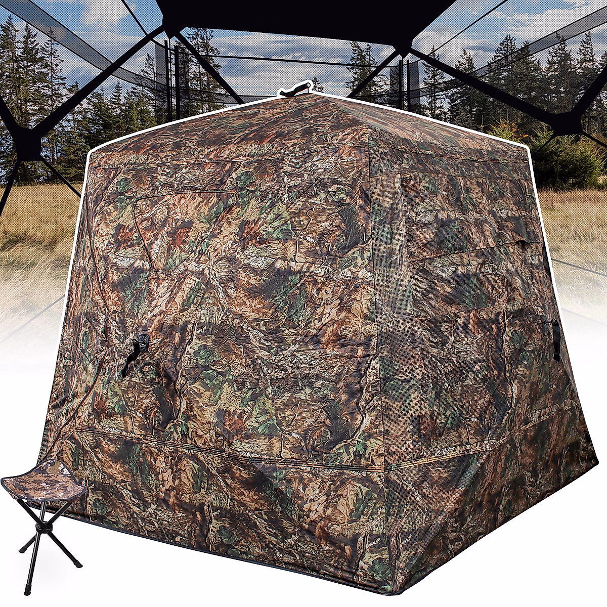 Wide Bottom Hunting Blinds with Hunting Blind 2-3 Person