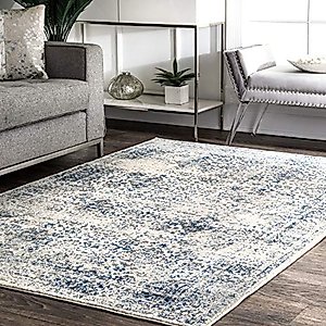 nuLOOM Tarnish Hazy Mysterious Area Rug, 8' x 10', Blue