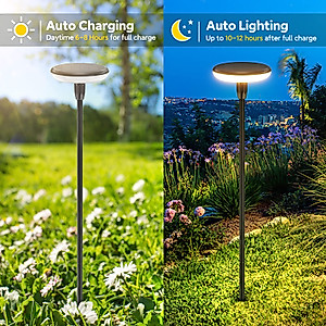 LETMY Solar Outdoor Lights Garden Decor, 6 Pack Super Bright Solar Garden Lights Outdoor Waterproof, Solar Swaying Light, Sway by Wind, Auto On/Off 34LM Outdoor Solar Lights for Yard Patio Pathway