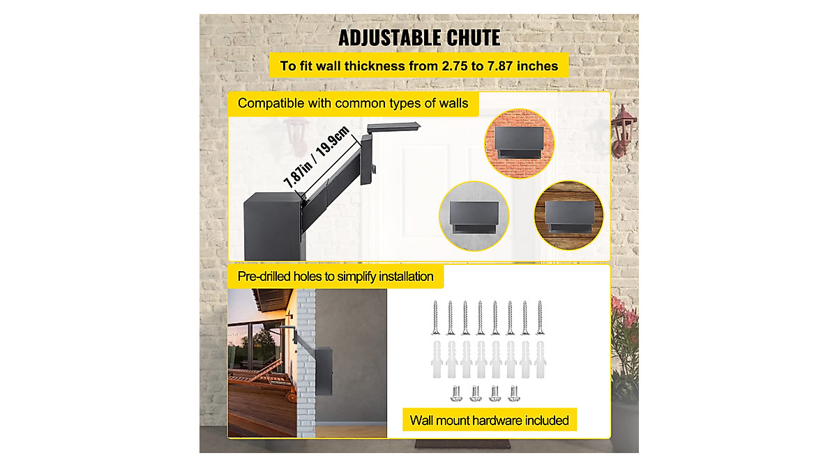 Secure VEVOR Through The Wall Drop Box for Home & Office