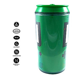 JUST FUNKY Nintendo Green Game Boy 10oz Plastic Travel Can