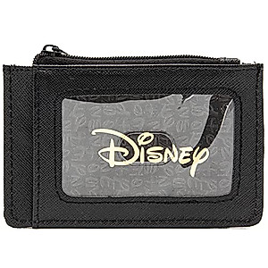 Buckle-Down Women's Wallet ID/Card Holder-Mickey Mouse Head Monogram Black/White, 4.5" x 3.0"