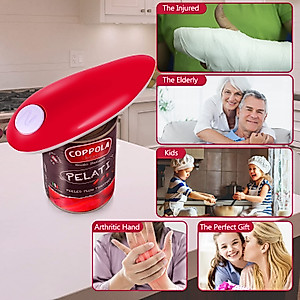 FlyBanboo Electric Can Opener, Can Opener Smooth Edge,Stainless Steel a Simple Push Automatic Electric Can,Best Kitchen Gadget for Arthritis