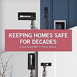 Jack N’ Drill Chain Door Guard with Lock - 2 Pack Chain Lock Door Guard, Sturdy & Rust-Resistant Steel Chain Locks for Inside Door and Extra Front Door Lock, 100% Child Safe (Silver Satin Nickel)