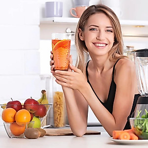 FifthAveFair Plastic Unbreakable Tumblers Cups 25oz, Set of 6 Plastic Highball Drinking Glasses, Plastic Large Drinking Cups Set (Clear)