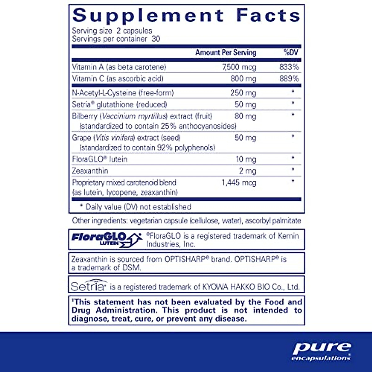 Pure Encapsulations Macular Support Formula | Hypoallergenic Supplement with Enhanced Antioxidant Formula for Healthy Eyes* | 60 Capsules