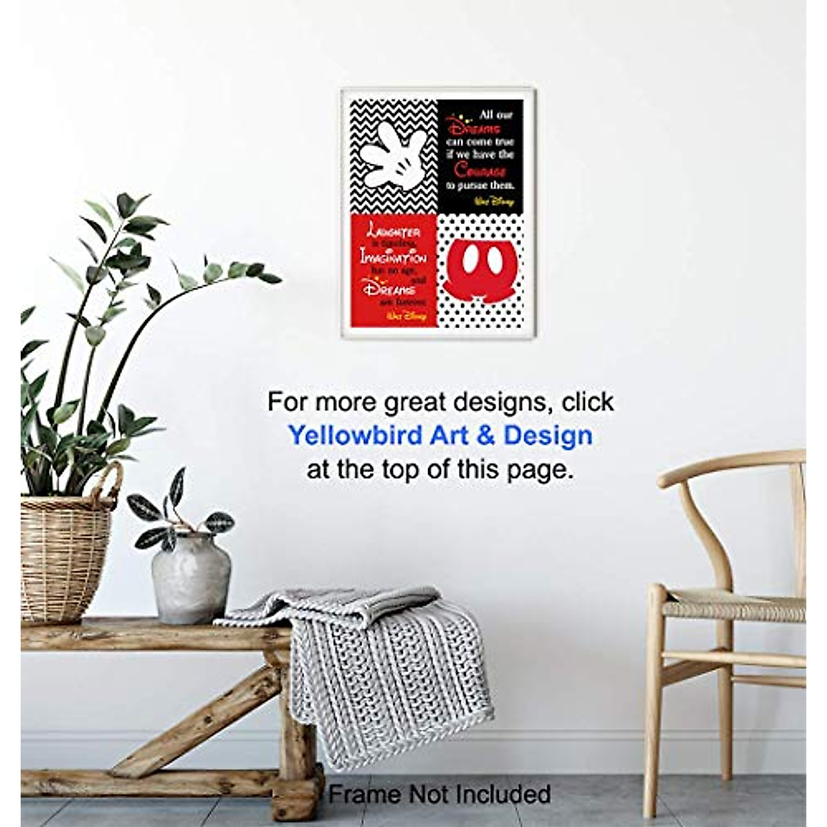 Quotes Wall Art Poster - Unique Inspirational Gift - Home or Office Decor for World Fans, Men, Women - Motivational Room Decorations for Girl, Kids, Boy Bedroom - 8x10 Unframed print