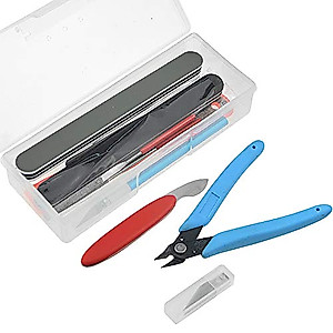 Bigstone 19 PCS Gundam Model Tools Kit Hobby Building Tools Set for Cars, Airplanes, Buildings, Gundam, Robots Models Building Repairing and Fixing ext.