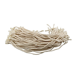 ZZHXSM 100pcs Hang Tag String Rope with Snap Lock Pin Loop Fastener Hook Ties for Garment Tags Label (Beige Cotton Bolded)