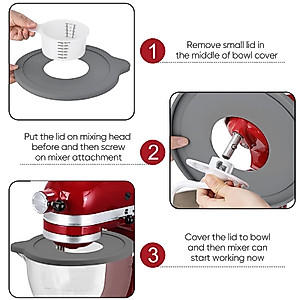 2 Pack Glass Bowl Covers for KitchenAid 5 Quart Tilt-Head Stand Mixers Bowl Covers Lid