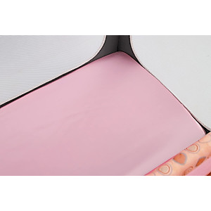 Satin Pack n Play Sheet Set 2 Pack Ultra Soft Silk Fitted Mini Crib Sheets Playard Sheet Protect for Baby Hair and Skin, Grey & Pink