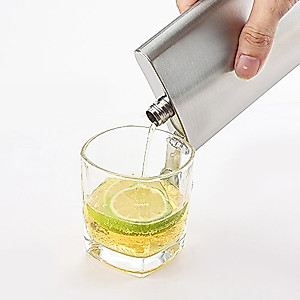 6 Pcs 8 oz Hip Stainless Flask by YWQ, Easy Pour Funnel is Included, Great Gift