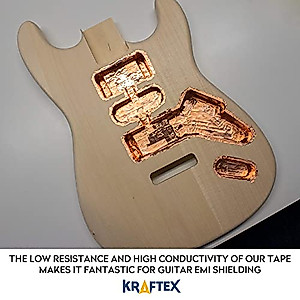 Kraftex Copper Tape [2 Inch x 33ft], Copper Foil Tape, Copper Tape with Strong Conductive Adhesive, Conductive Tape, Copper Flashing, Shielding Tape, Copper Slug Tape