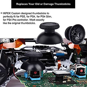 IKPEK 2pcs Analog 3D Joysticks Replacement for PS5 Controller, Joysticks Part with Repair Screwdriver Kit for Playstation 5 DualSense Controller
