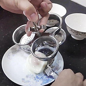 Generic Stainless Steel Egg Poacher,Egg Poacher Pan,Poached Egg Cooker, Nonstick Poached Egg Pan Boiled Eggs Maker,Egg Pan with 3 Cups Egg Cooker Poached Egg Maker for Kitchen (Stainless steel)