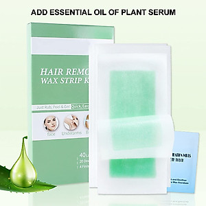 40 Sheet/Pack Disposable Professional Hair Removal Tool Depilatory Paper Epilator Women Wax Strip Paper, Depilatory Strips Paper for Women Men