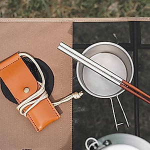 YTGER Reusable Chopsticks Foldable Chopsticks Travel Chopsticks Collapsible Chopsticks, Portable Chopsticks Wooden/Stainless Steel Portable Cutlery