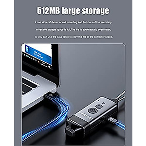 Waytronic Bluetooth Call Recording Headset Mobile Phone Call Recording Equipment Phone Call Recorder Earphones for iPhone and Android (Black)