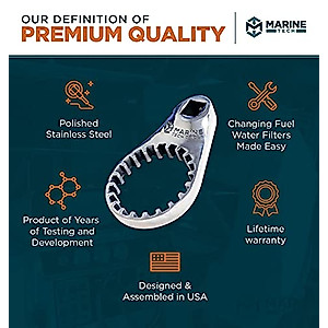 Marine Tech Tools Yamaha Fuel Water Separator Wrench — Safely Remove Fuel Water Separator Filter — Fits on Yamaha 4 Strokes 150 to 350 HP (Serial Number 0406 to Current)