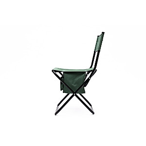 2-Piece Set Folding Outdoor Camping Chair with Storage Bag Portable for Picnics Lbs Weight Capacity Green Steel
