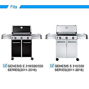 Burner Tube Kit Replacement for Weber with Front Control Knobs, 19 1/2" 304 Stainless Steel Burner Set Replace for Weber Genesis 310 E310 E320 EP310 Grill Parts 2011 to 2016 Model Years #62752