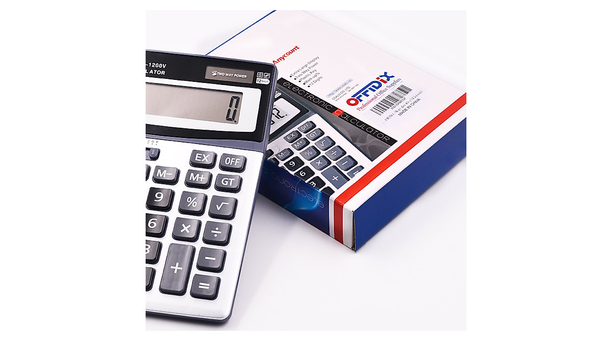 OFFIDIX Large Desktop Calculator - Easy, Accurate Office Calculations