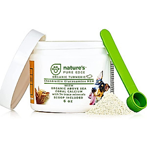 Powerful PET Hip & Joint - with Organic Turmeric - Natural Ingredients - Triple Strength - Chondroitin - Glucosamine - MSM - Organic Sea Coral Calcium. Extra Large 170 Grams.