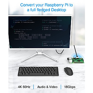 BlueRigger Micro HDMI to HDMI Cable (6FT, 4K 60Hz, HDR, High Speed, Ethernet) - Compatible with GoPro Hero 7/6/5/4, Raspberry Pi 4, Sony A6000/A6300 Camera, Nikon B500, Lenovo Yoga 3 Pro, Yoga 710