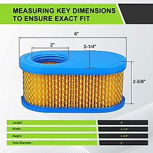 Harbot LT4200 951-12260 Air Filter for MTD 937-05065A Craftsman R1000 T1000 T1200 LT1500 RER1000 Huskee LT3800 Lawn Mower with 951-12256 Pre-filter