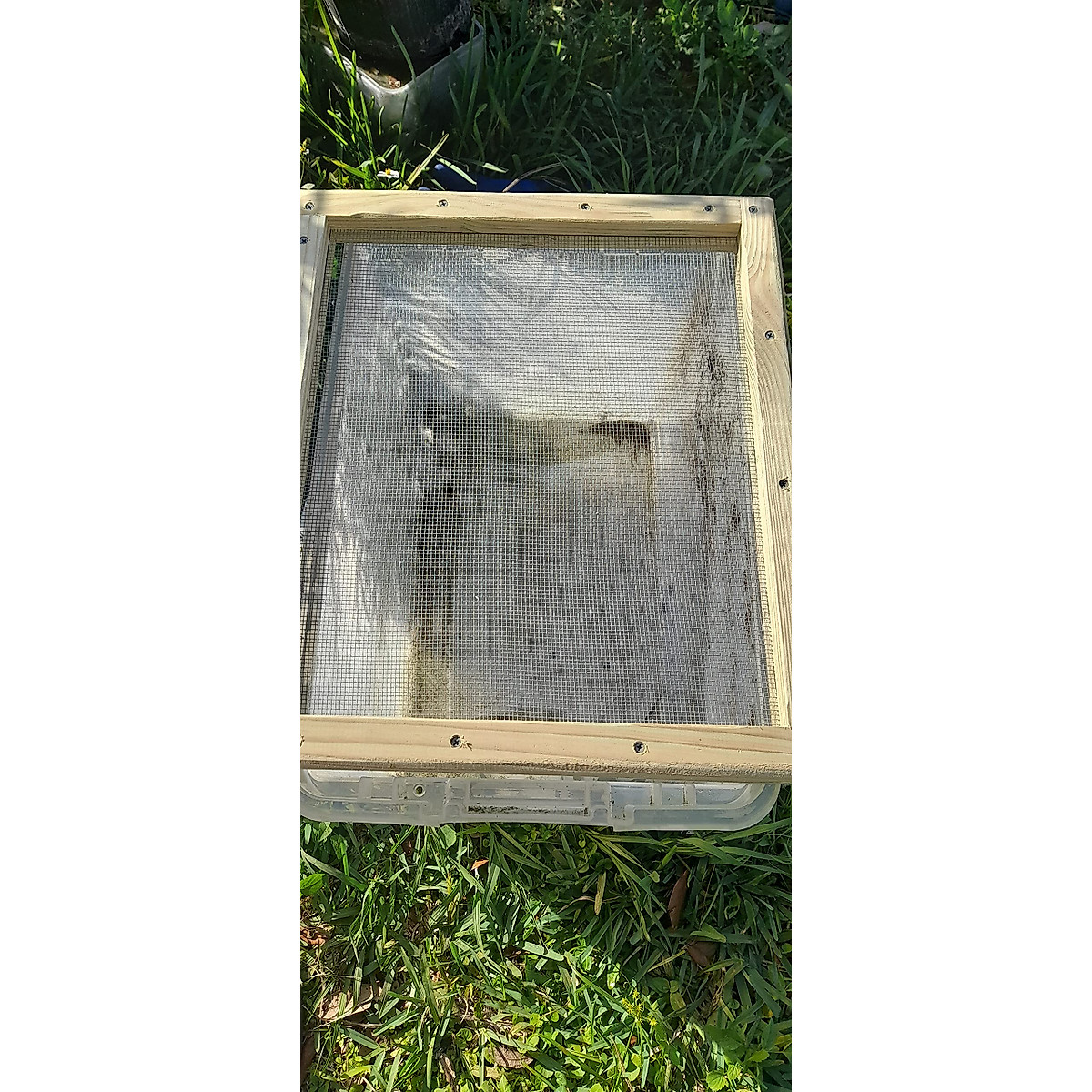 Soil sifter, 1/8" hardware cloth, great for making fine seed starting soil