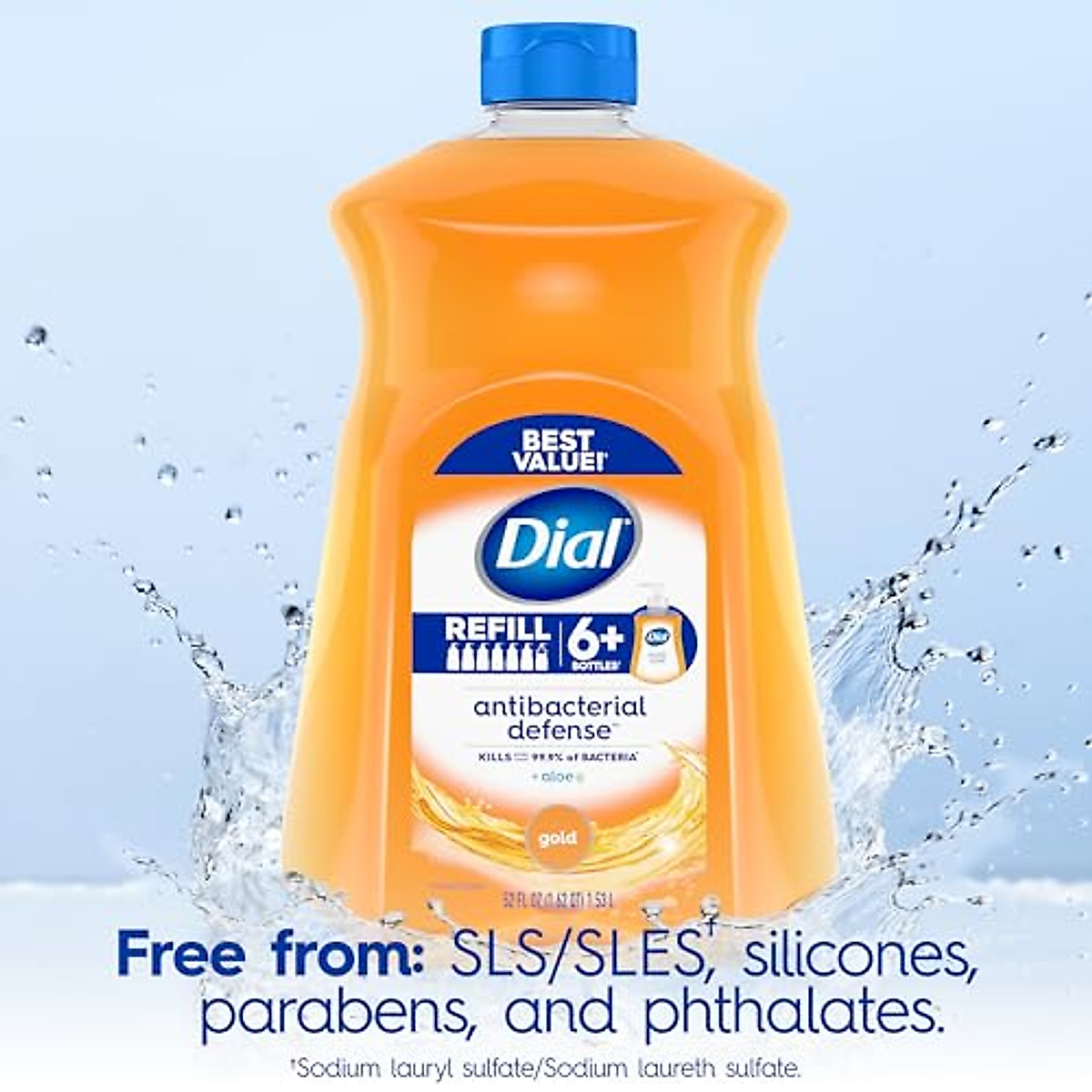 Dial Antibacterial Liquid Hand Soap, Gold, 11 fl oz (Pack of 4)