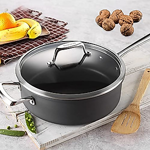 All in One Pan 13 Piece Induction Cookware Set, Non Stick Pots and Pans Sets,Dishwasher Safe Oven Safe, Black