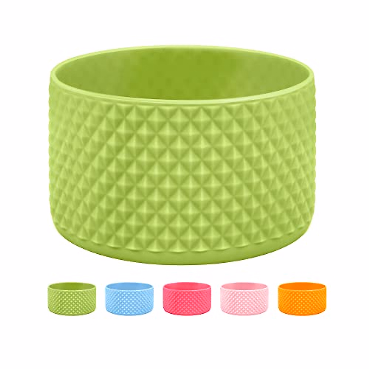 GLINK Bottle Boot, Compatible with Hydro Flask and Others, Accessory Silicone Water Bottle Protector, Anti-Slip Flex Boot with Diamond Texture, Protective Bottom Sleeve Cover (Seagrass 32-40 oz)