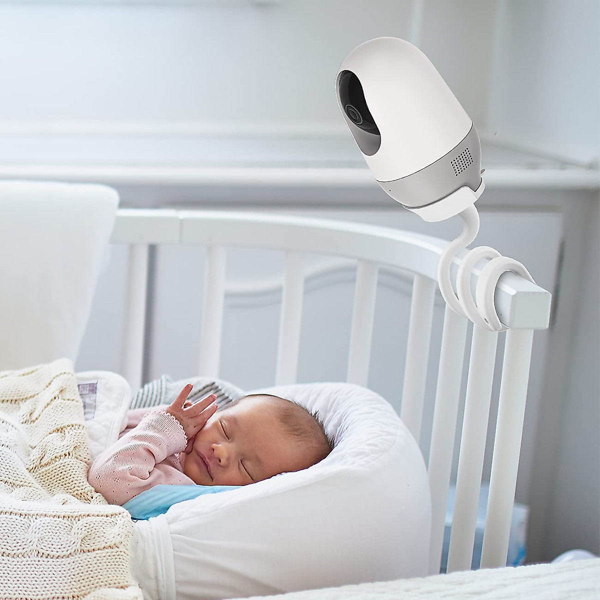 HOLACA Flexible Mount Crib Mount for Nooie Baby Monitor Nooie Dog Camera - Twist Versatile Mounting Kit for Nooie Monitor
